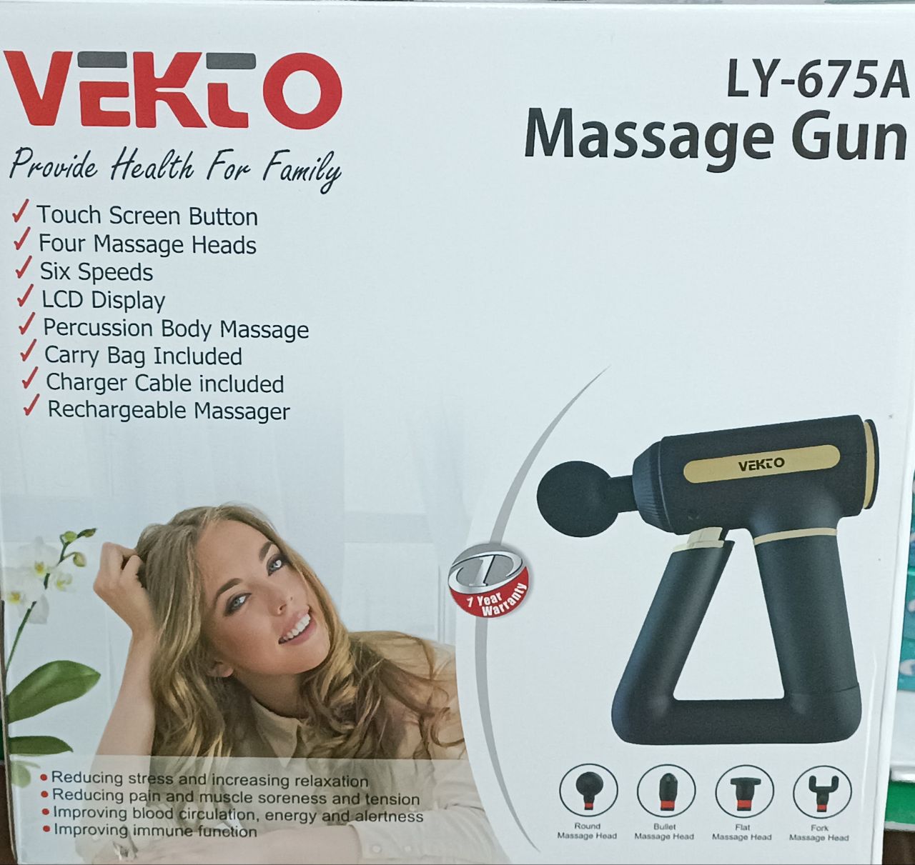 ماساژور تفنگی وکتو مدل LY-675A | فروشگاه لوازم پزشکی سپهرایرانیان